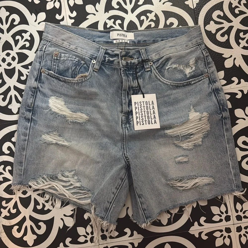 pistola | Shorts | Nwt Pistola High Rise Mom Cut Off Devin | Poshmark